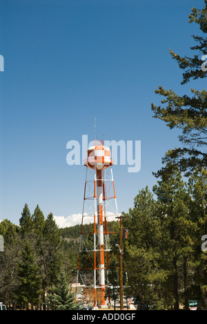 checkered water tower Stock Photo - Alamy