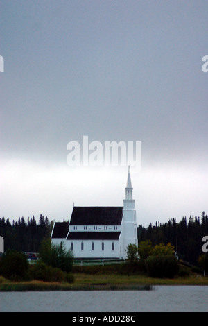 The old mission church across from Stanley Mission in scenic Northern ...
