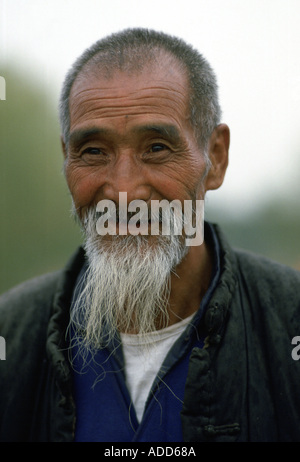 An old man with a grey beard Stock Photo - Alamy