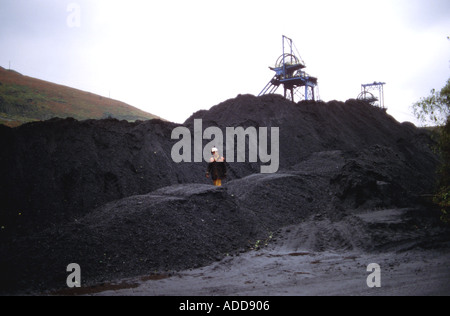 The old Lewis Merthyr pit head winding gear at the Rhondda Heritage ...