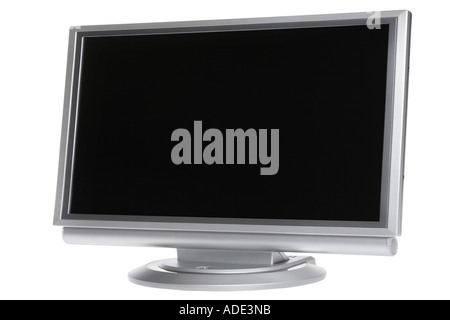 Modern widescreen lcd tv monitor isolated on white background. Modern ...