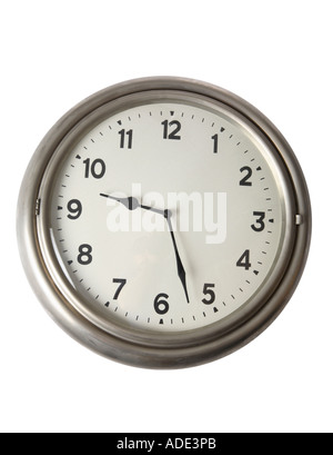 Plain clock with only hands and numbers. 08:45 Stock Photo - Alamy