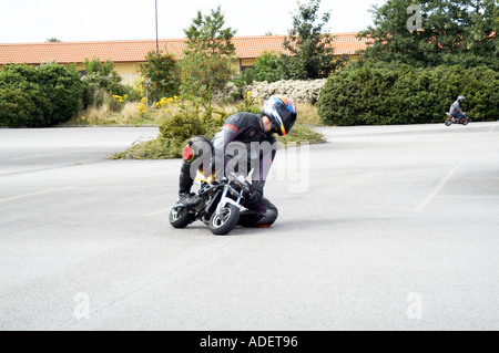 mini moto racing in a car park Stock Photo - Alamy