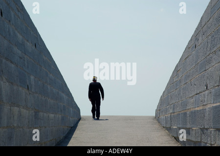 Soldiers walking up ramp from main gate Fort Henry Stock Photo - Alamy