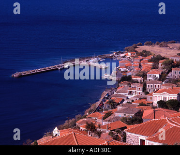 Aerial view of greek town of Molyvos (Mithymna), Greece Stock Photo - Alamy