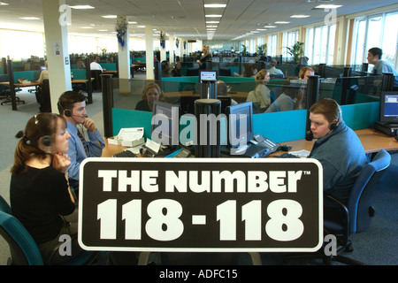 The Number 118 118 Cardiff directory enquiry service call centre staff ...