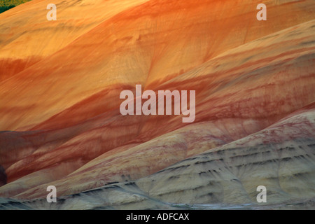 Rock formations of volcanic rhyolite ash-flow tuff showing differential ...