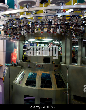 Commercial knitting machine on display at trade exhibition Stock Photo ...