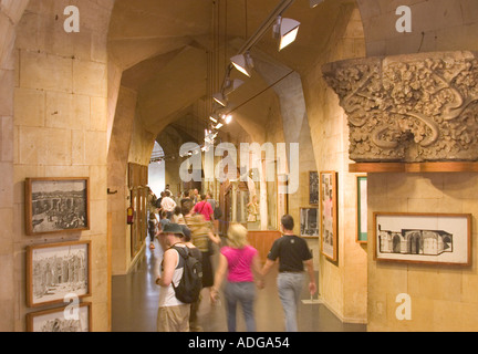 Barcelona Spain Crypt museum below Sagrada Familia Stock Photo - Alamy