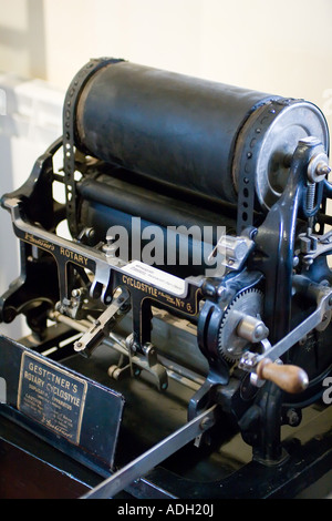 Mimeograph. Gestetner's rotary cyclostyle duplication apparatus Stock ...