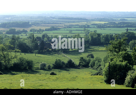 View over Edgehill Battlefield site from Edge Hill, Warwickshire ...