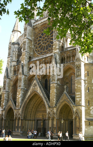 Portico of Westminster Abbey London England UK Stock Photo - Alamy