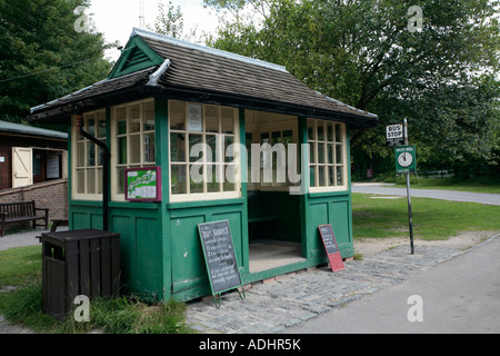Old Vintage Bus Stop Shelter UK Stock Photo - Alamy