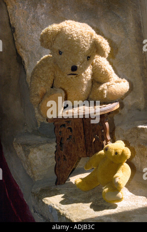 Two teddy bears seen in vehicle Fiat 600 or popularly called "Fico ...