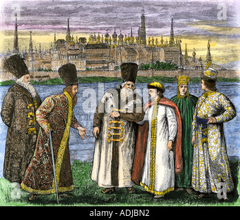 The Kremlin, Moscow, Russia, historical woodcut, 1870 Stock Photo - Alamy