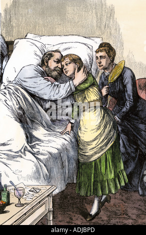 Deathbed of James A. Garfield Stock Photo - Alamy