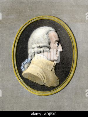 Portrait of Scottish economist Adam Smith, engraving, 18th century ...