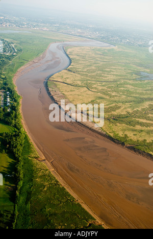 Aerials of the Petitcodiac River in Moncton New Brunswick Stock Photo ...