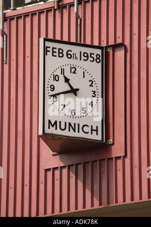The munich disaster clock at Old Trafford the stadium of Manchester ...