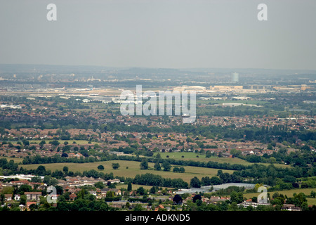 Birds eye view of Heathrow, London, England Stock Photo - Alamy
