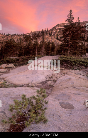 Sunset near 4Q Lakes in the Desolation Wilderness, Eldorado National ...