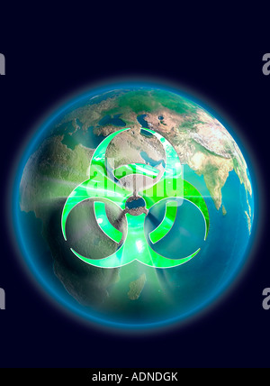 Polluted Earth, conceptual illustration Stock Photo - Alamy