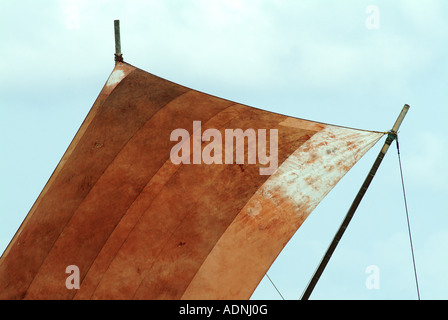 Oruwa sails traditional fishing boat in Negombo Sri Lanka Stock Photo ...