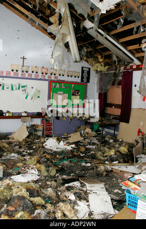 Fire Damaged School Classroom Stock Photo: 1184056 - Alamy