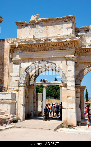Gate of Mazeus and Mithridates in the ancient city of Ephesus in Selcuk ...