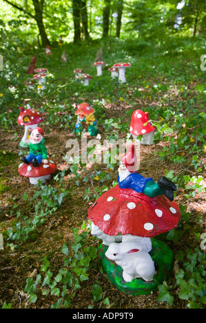 A garden gnome at 'Gnome Magic' a tourist attraction on the Old Ipswich ...