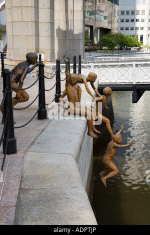"The First Generation", bronze sculpture by Chong Fah Cheong, boys ...