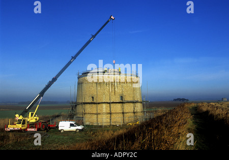 Martello Tower being converted into a home, between Bawdsey and Shingle ...