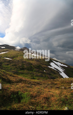 Storm clouds over Hudson Bay mountain Smithers British Columbia Stock ...