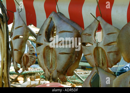 Dried stingrays for sale at a seafood market near Yeongjongdo pier ...