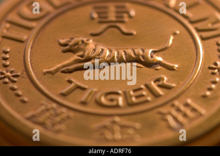 Tiger Balm, Jar cover showing a Tiger Stock Photo - Alamy