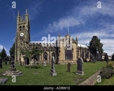 Tideswell church (Cathedral of the Peak) in Derbyshire. A sunny spring ...