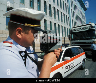 speed measurement on the road with radar, vehicle traffic on the street ...