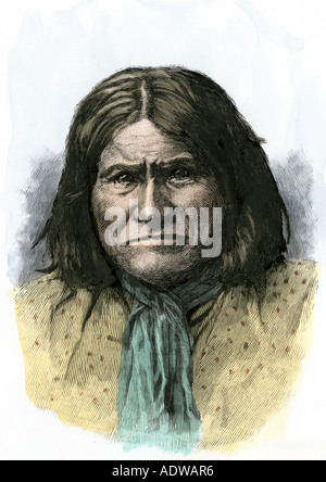 Geronimo (Goyathlay) - Apache Indian Chief 1886 Stock Photo - Alamy