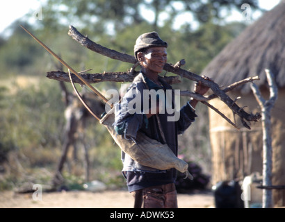 The Ju hoansi San Bushman live in their traditonal ancestral villages ...