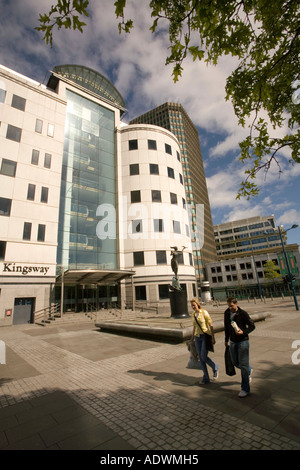 Wales Cardiff Centre Kingsway Greyfriars Road Capital Tower and Hilton ...