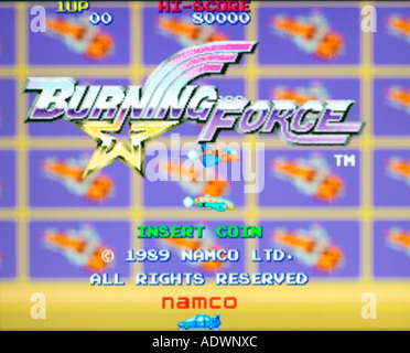 Burning Force Namco 1989 vintage arcade videogame screenshot ...