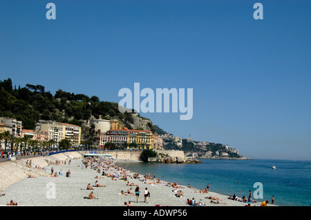 Pebble beach Nice France Stock Photo - Alamy