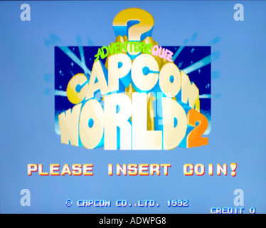Capcom World 2 Capcom 1992 vintage arcade videogame screenshot - EDITORIAL USE ONLY Stock Photo ...