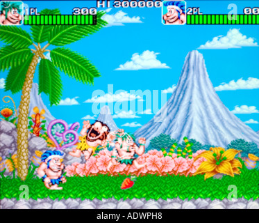 Caveman Ninja Cave Man Data East 1991 vintage arcade videogame ...