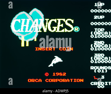 Changes Orca Corp 1982 vintage arcade videogame screenshot - EDITORIAL ...