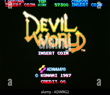 Devil World Konami 1987 vintage arcade videogame screenshot - EDITORIAL ...