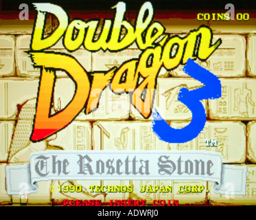 Double Dragon 3 The Rosetta Stone Technos Japan Corp 1990 vintage arcade videogame screenshot ...