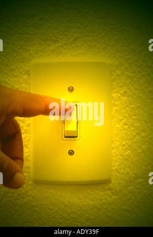 Business Concepts I hand finger swithc light switch on off energy ...