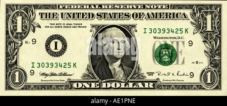 U.S. One Dollar Bill Front and Back Sides on Black Background Stock ...
