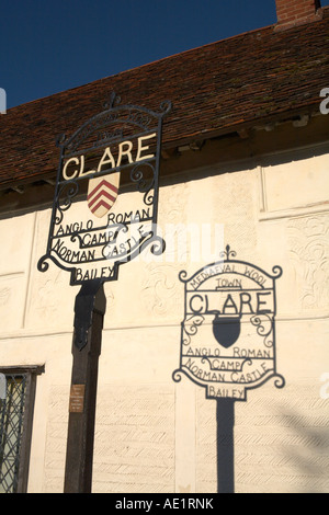 Clare sign, Clare, Suffolk Stock Photo - Alamy